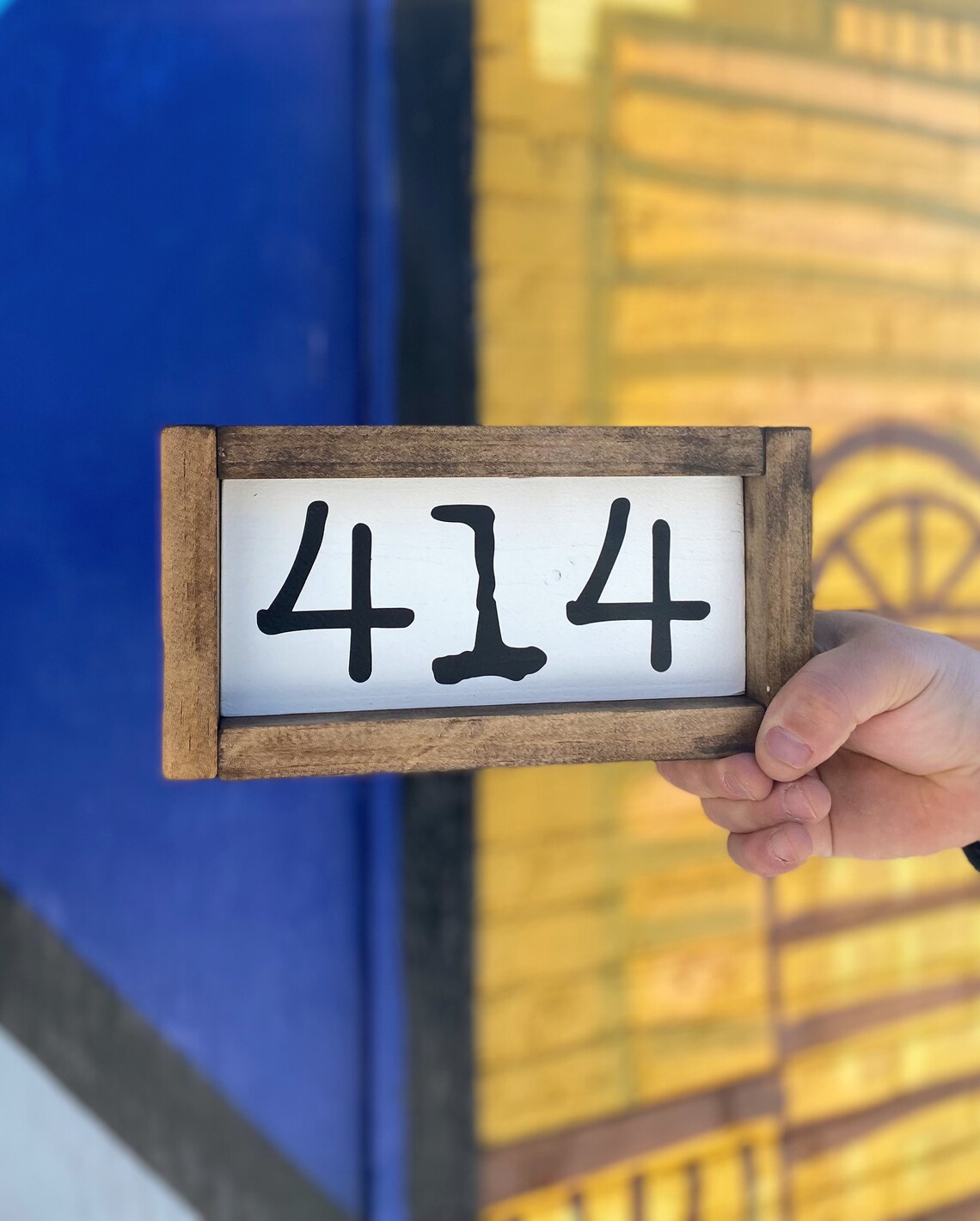 414 Area Code Sign Small Custom Sign Rustic Home Sign - Etsy