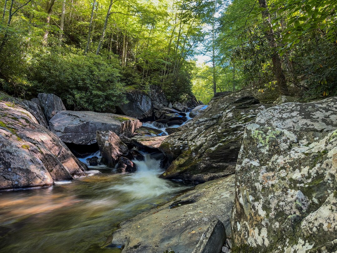 Blue Ridge Mountain Waterfall Near Boone North Carolina - Etsy