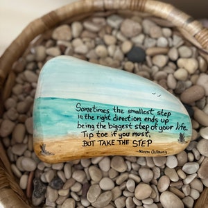 Hand Painted Natural Stone, Inspirational Quote, Unique Gift - Etsy