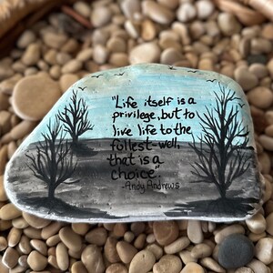 Hand Painted Natural Stone, Inspirational Quote, Unique Gift - Etsy