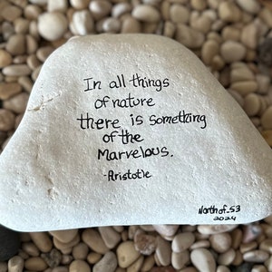 Hand Painted Natural Stone, Inspirational Quote, Nature Scene,unique ...
