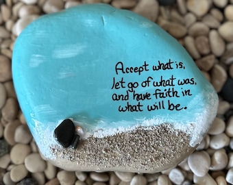 Hand Painted Natural Stone, Inspirational Quote, Unique Gift - Etsy