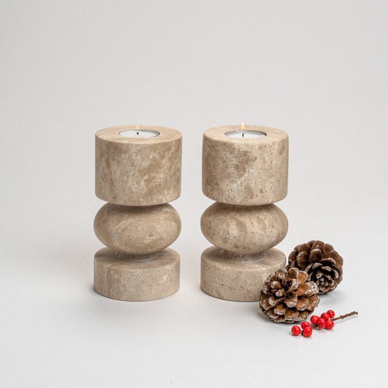 Stone Candle Holder - Etsy