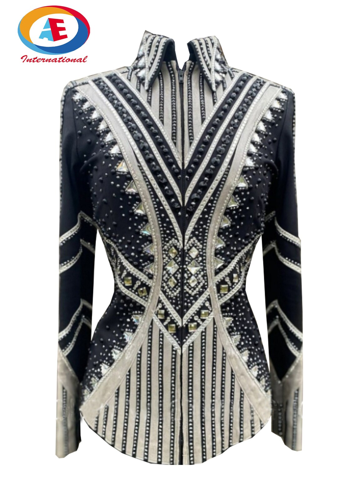 Custom Rhinestone Showmanship Jacket: Equestrian Rodeo Queen Clothing ...