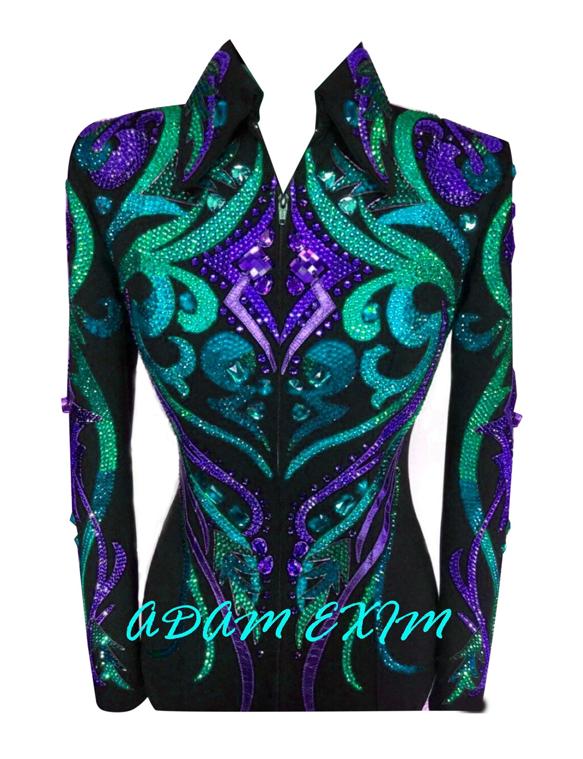 Women Show Jacket, Equestrian Pattern, Western Horse Show Jacket,horse ...