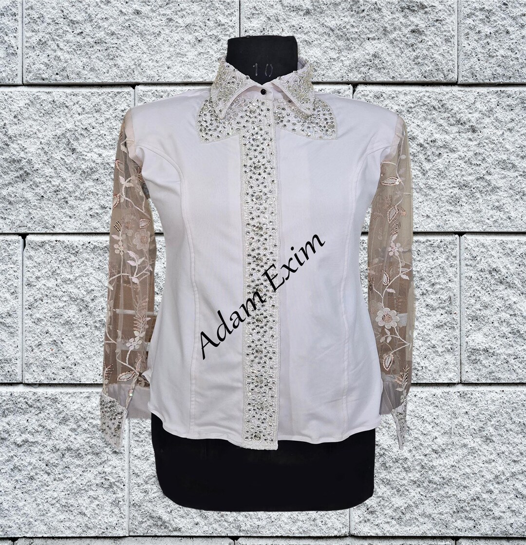 Women Western Horse-riding Show Shirt. Western Shirt for Horse Riding ...