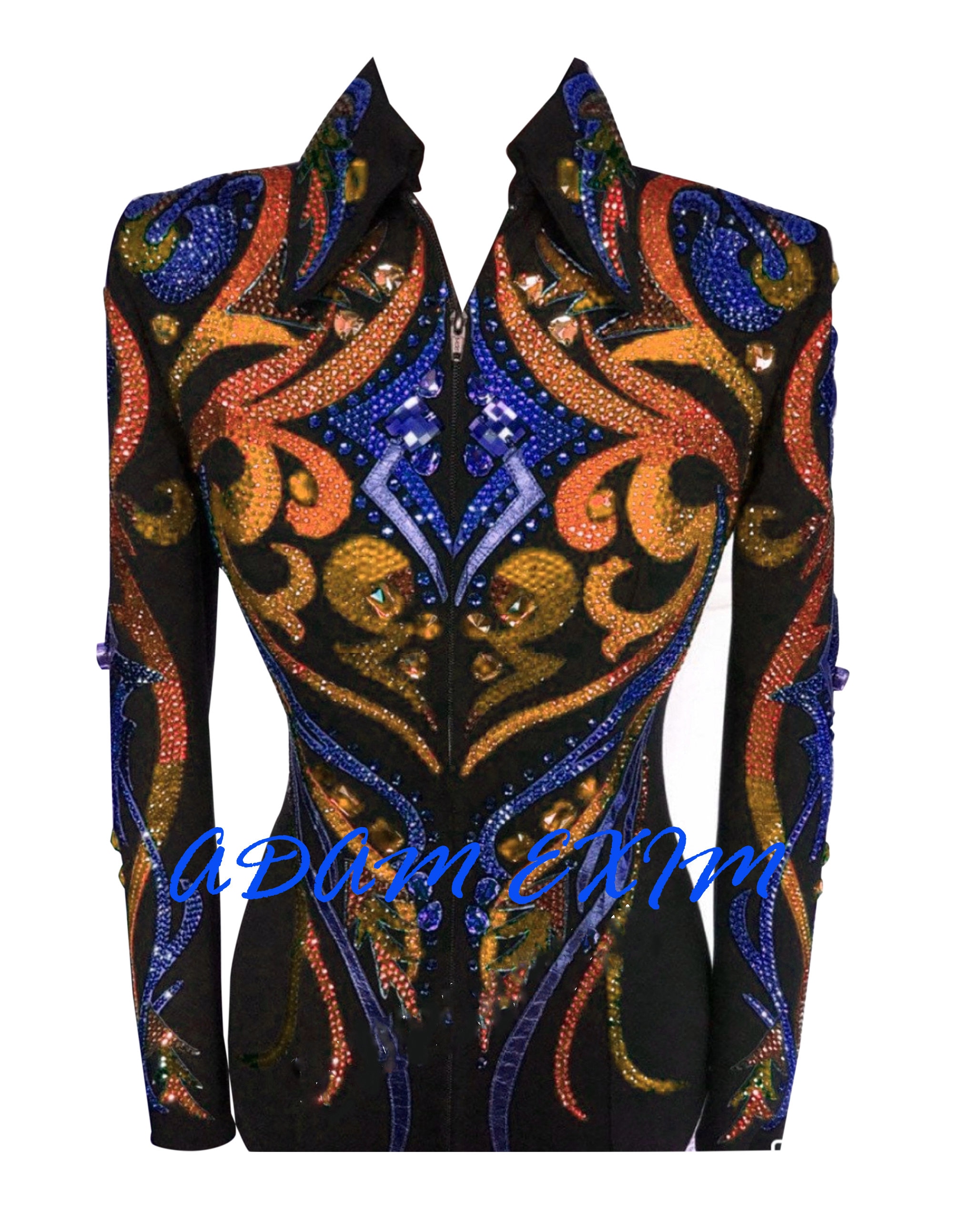 Women Show Jacket, Equestrian Pattern, Western Horse Show Jacket,horse ...