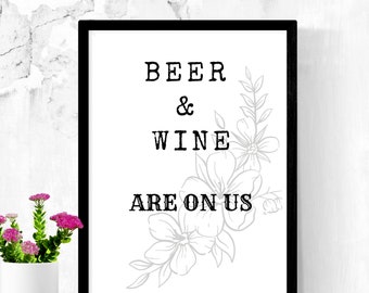Beer and Wine Sign | Etsy