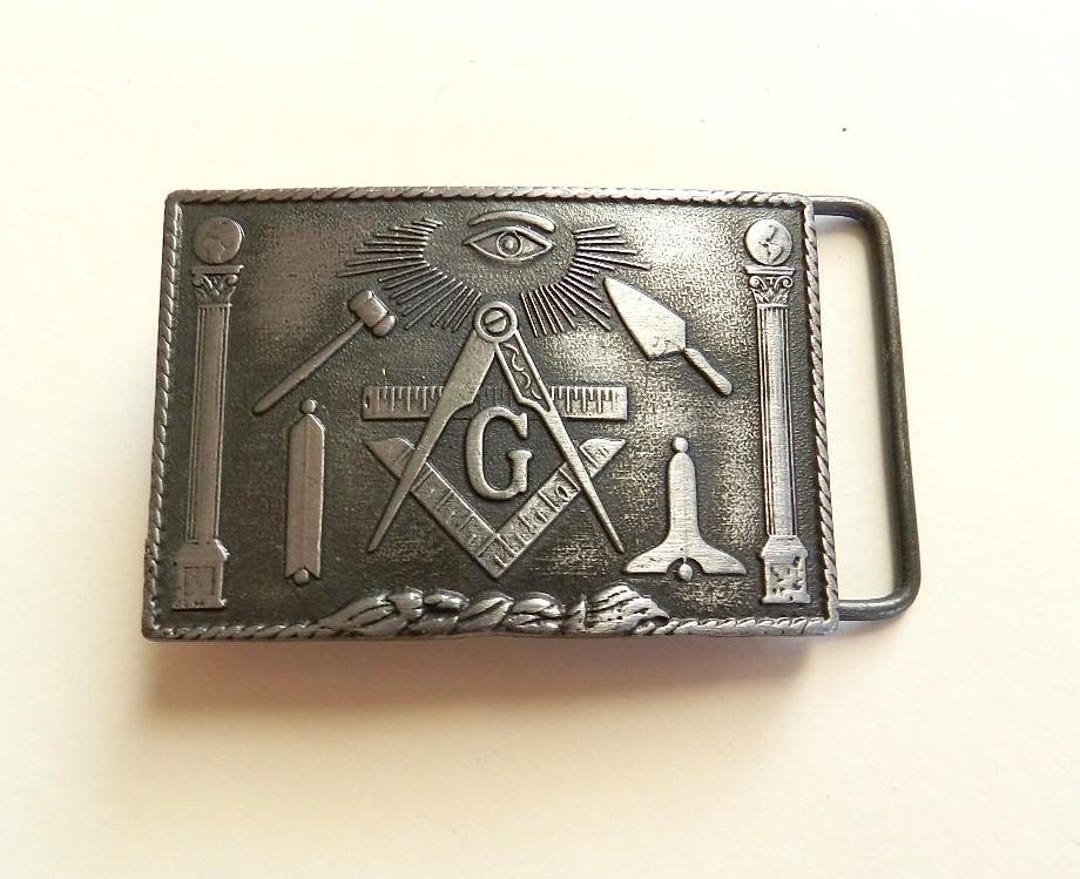 Vintage Masonic Freemason Belt Buckle Heavy Pewter ~ Mint - Etsy