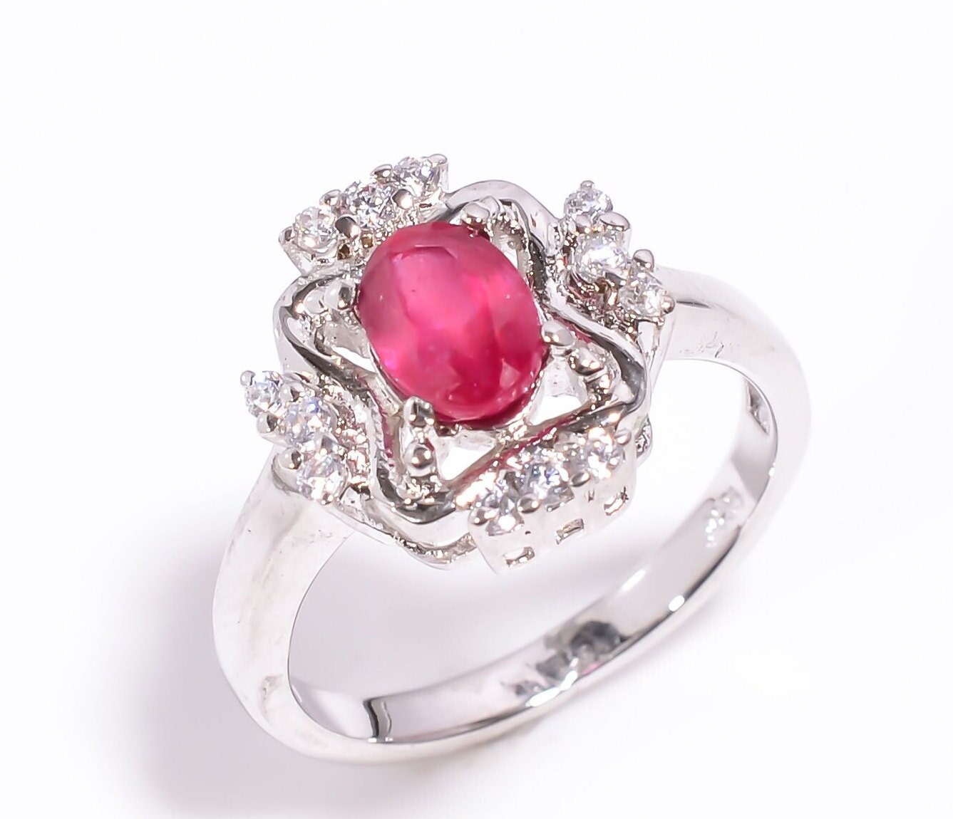 Ruby Silver Jewelry Ring, Engagement Ring, Wedding Ring, Handmade Women Jewelry Ring, 925 ...