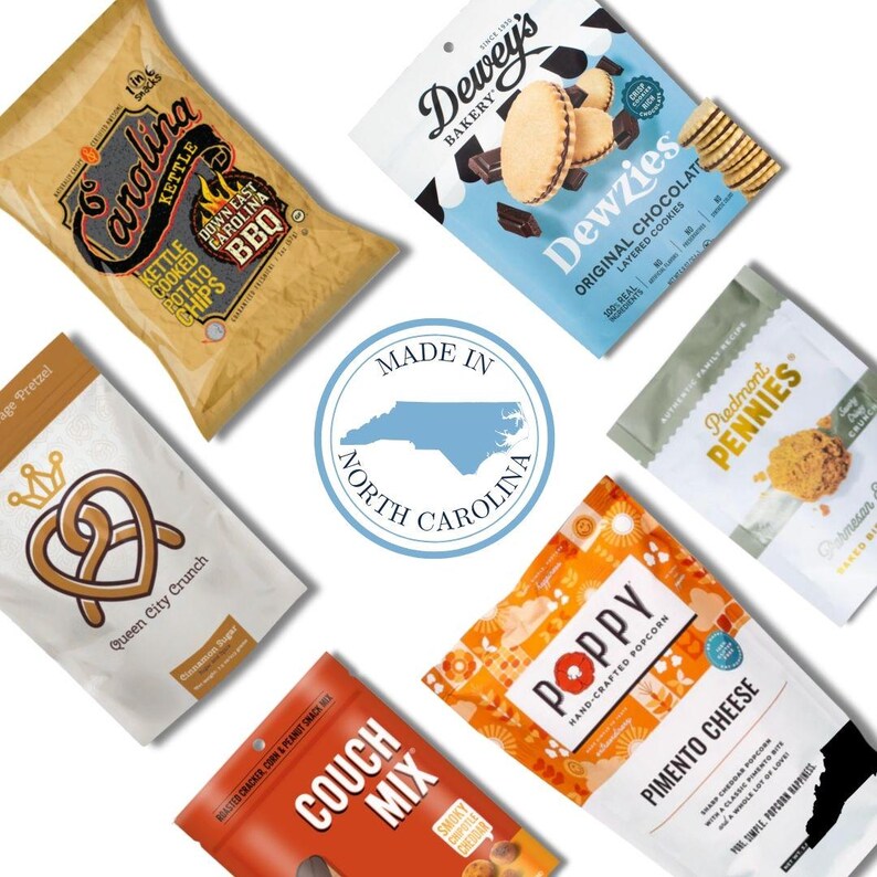 NC Gourmet Snack Basket – Carolina Crafted Treats, Woven Basket - Etsy