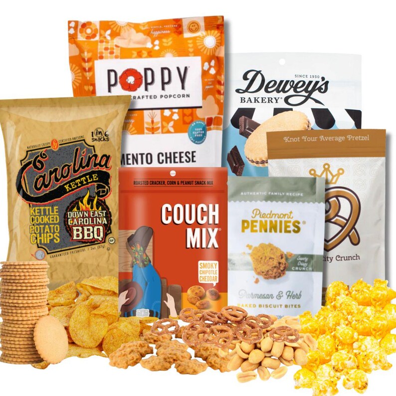 NC Gourmet Snack Basket – Carolina Crafted Treats, Woven Basket - Etsy