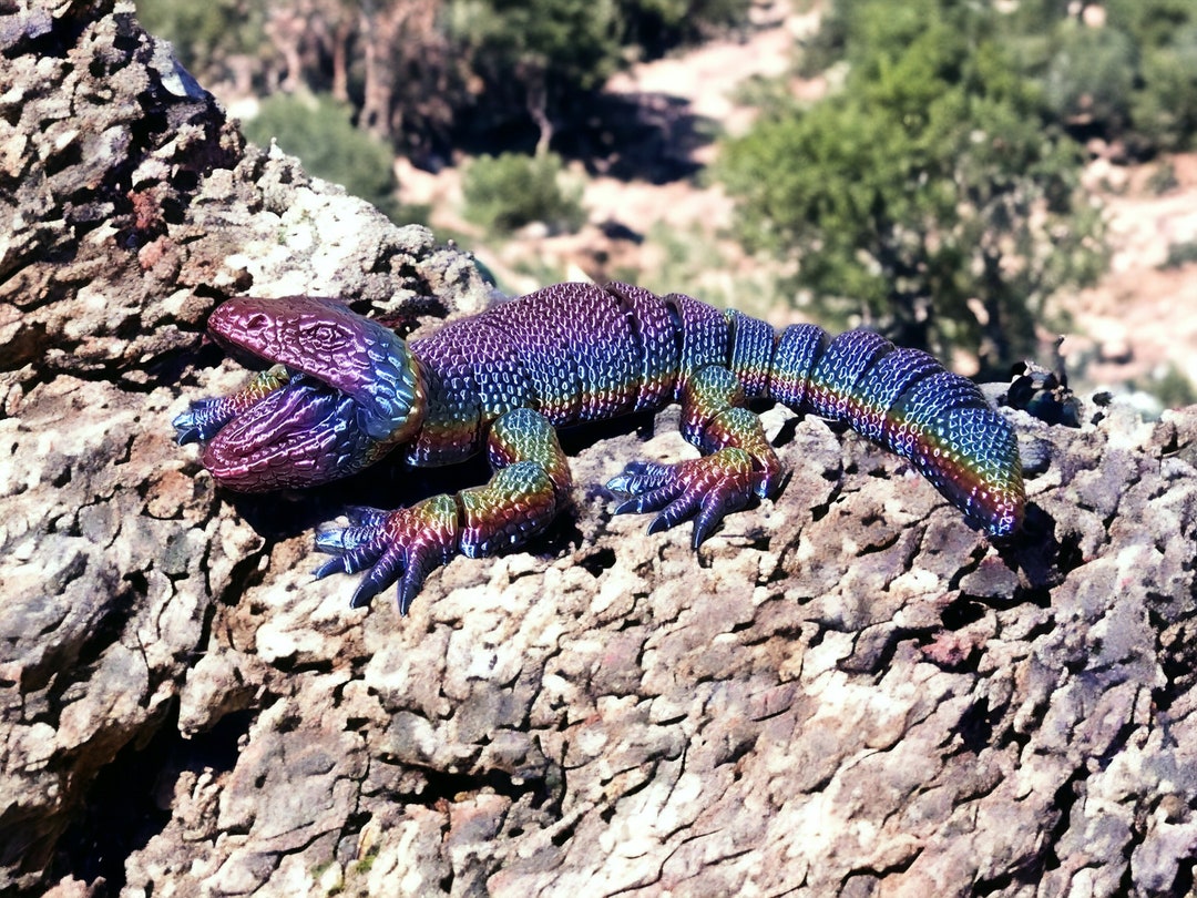 Unique 3D Printed Articulated Gila Monster Fidget Toy: Mesmerizing ...