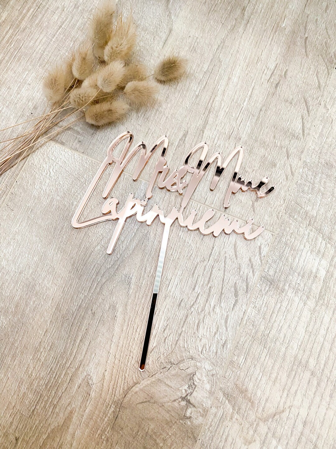 Personalized Cake Topper Name in Plexi Mr/madam - Etsy