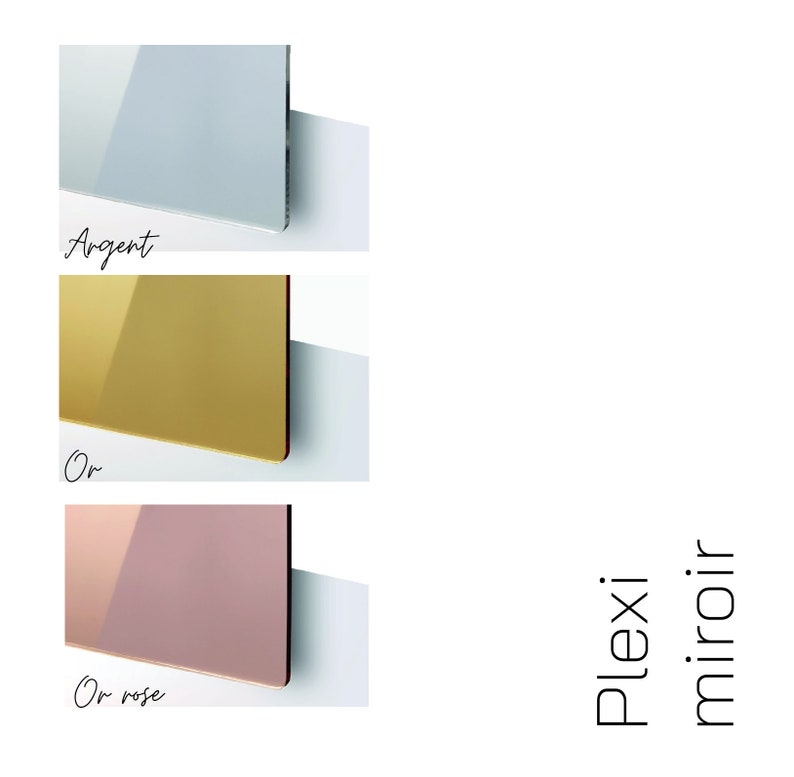Lettrage et décor personnalisés en plexiglass miroir pour - Etsy France
