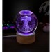 8cm 6cm Color Changing Rechargeable Jellyfish Glass Sphere Crystal ...