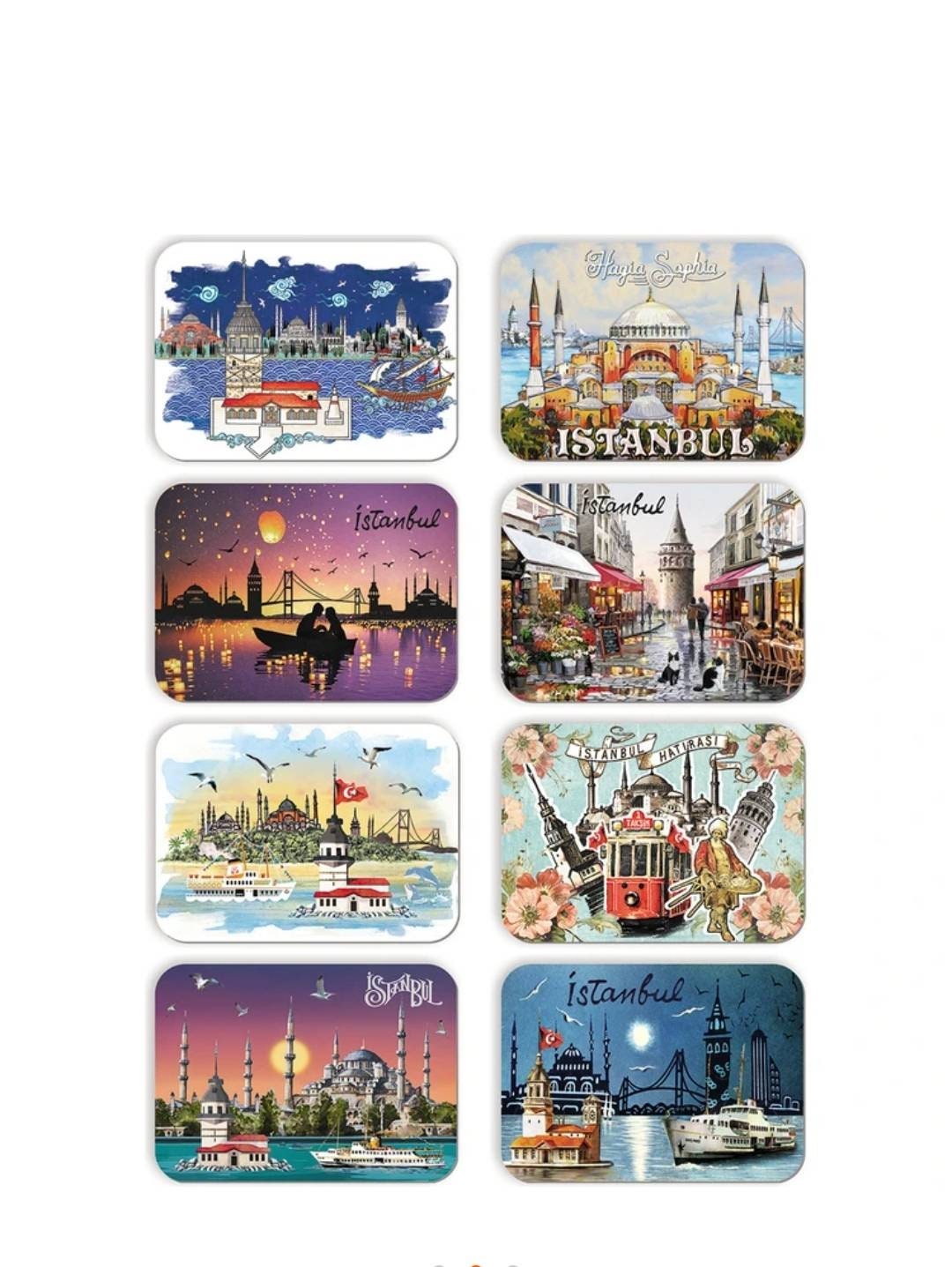 Istanbul Memories-unique Travel Art Postcard Set-vintage & Carved ...