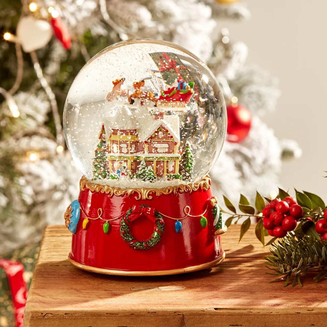 Handmade Snow Globe Tumbler Unique Christmas Ornaments, Santa and ...