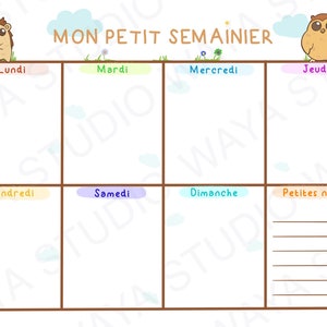 Printable Week Planner for Kids - Etsy