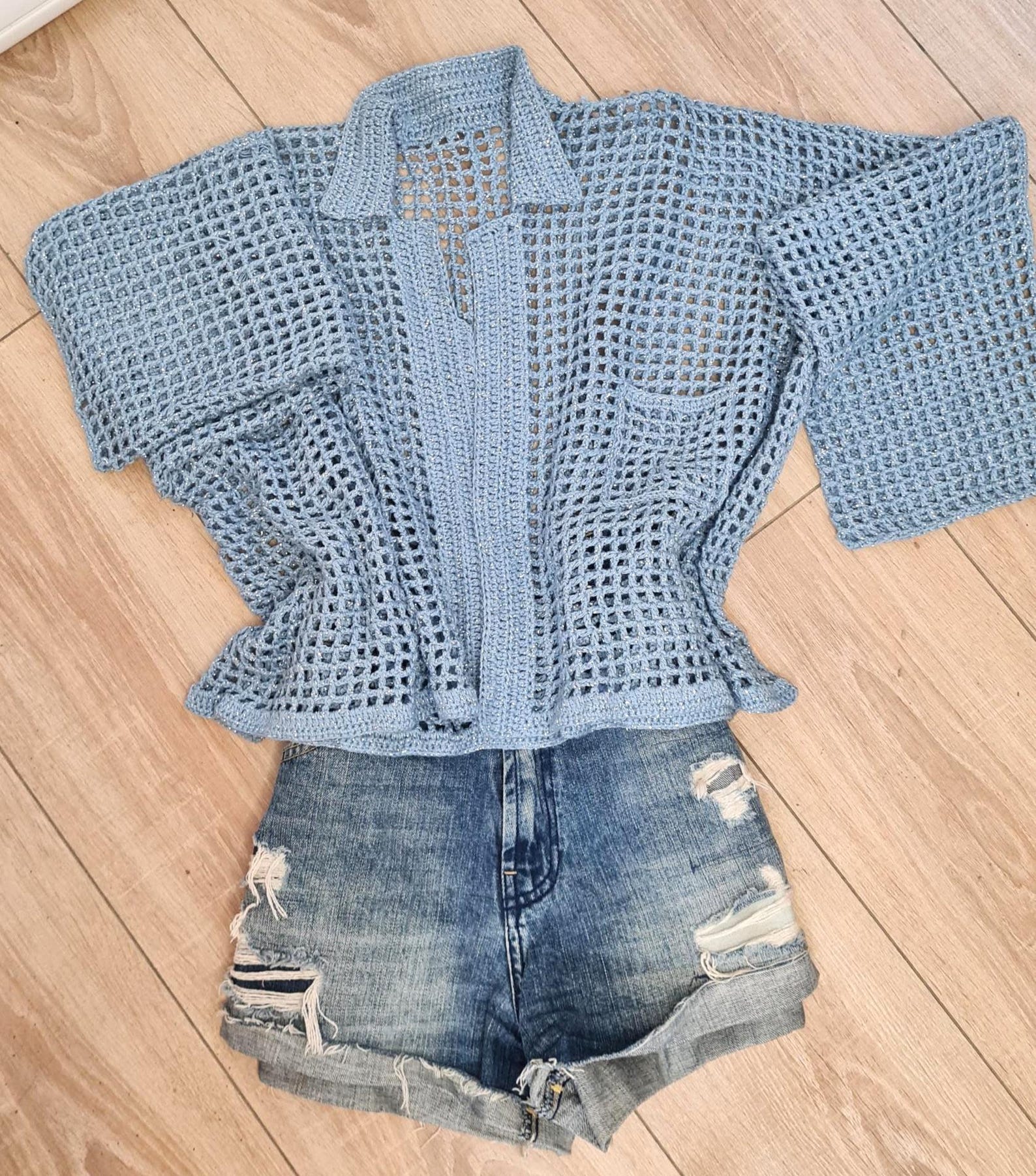 Crochet Mesh Shirt Pattern, Unisex Jacket, Planner Gift (digital ...