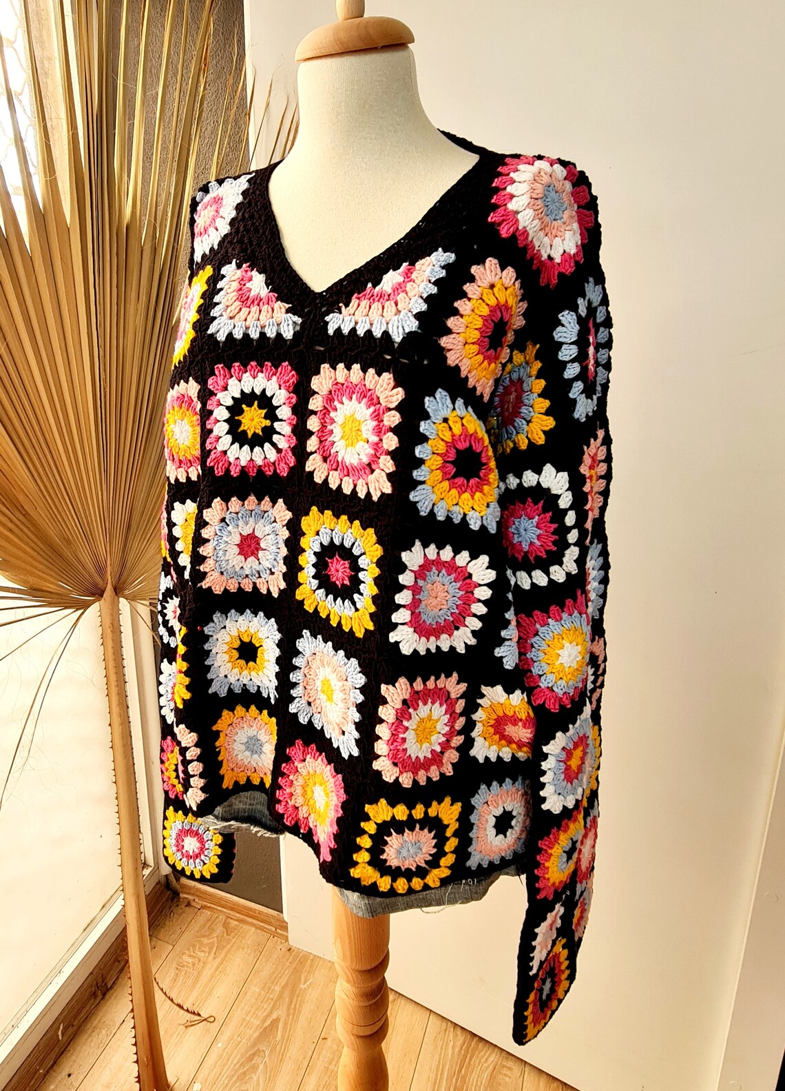 Crochet Sweater Four Season Unisex Granny Square Jumper - Etsy