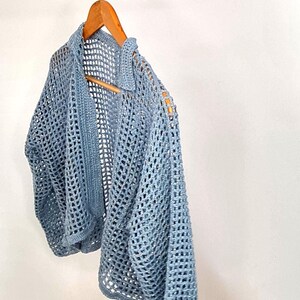 Crochet Mesh Shirt Pattern, Unisex Jacket, Planner Gift (digital ...