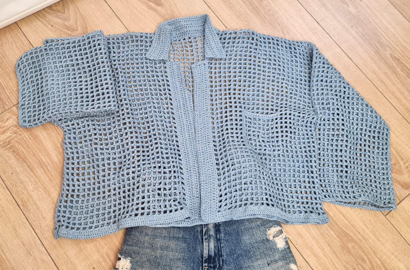 Crochet Mesh Shirt Pattern, Unisex Jacket, Planner Gift (digital ...