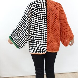 Oversize Crochet Cardigan Multicolor Jacket Summer Sweater - Etsy