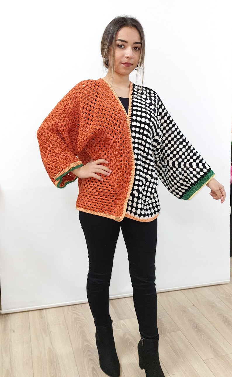 Oversize Crochet Cardigan Multicolor Jacket Summer Sweater - Etsy