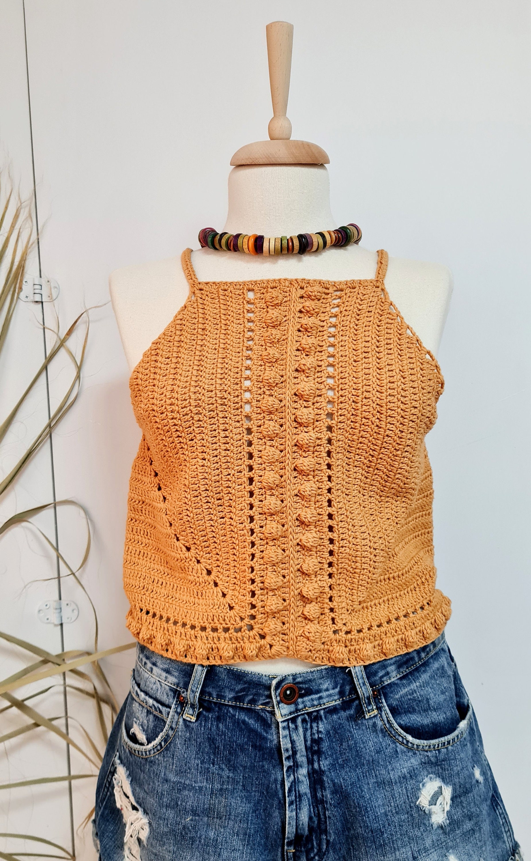 Crochet Halter Top Pattern, Boho Summer Crop Top (PDF Pattern) - Etsy