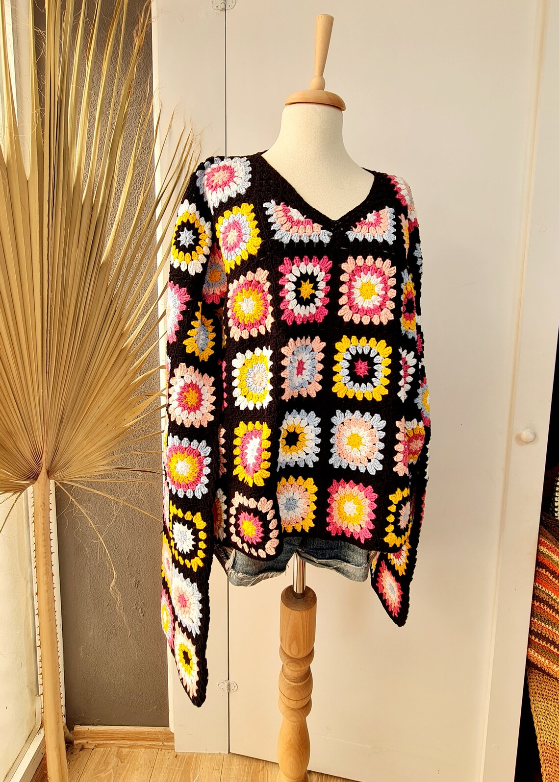 Crochet Sweater Four Season Unisex Granny Square Jumper - Etsy