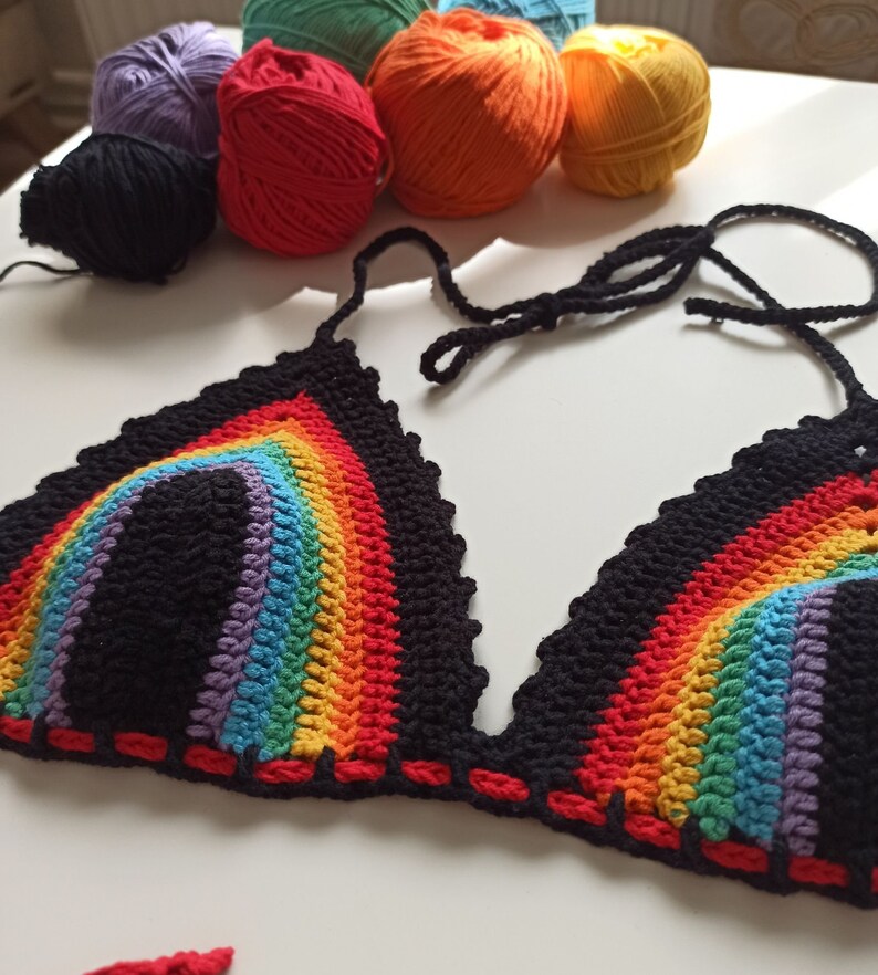 Dark Side of the Rainbow Crochet Top Pride Month Top LGBTQ Handmade ...