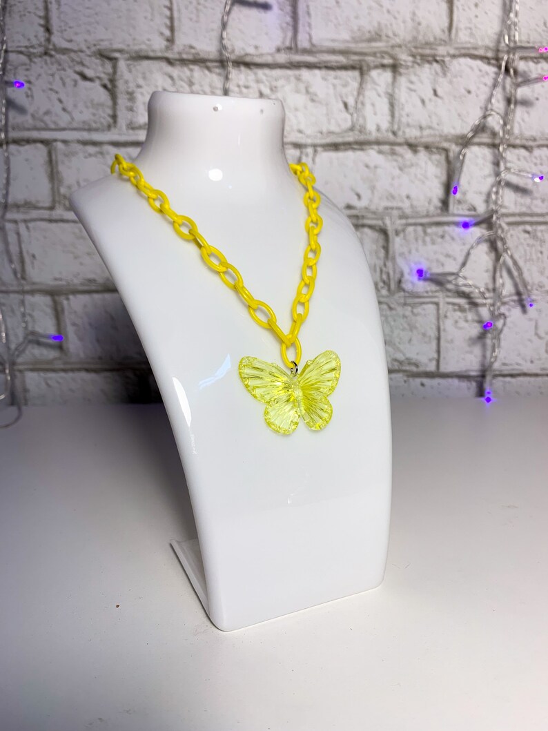 Butterfly Chain Necklace rave Accessories, Festival, Womens Rave ...