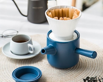 Porcelain Drip Coffee Pot - Etsy