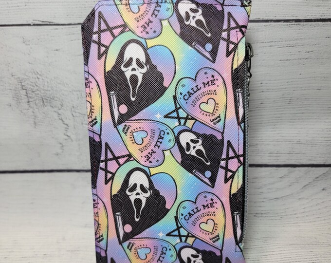 Pastel Rainbow Ghostface Inspired Purse Pal Cardholder Wallet - Etsy
