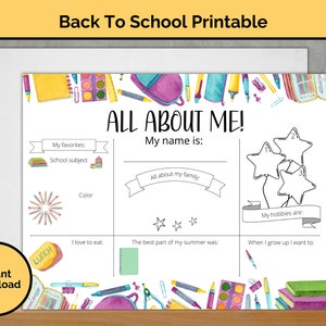 Back to School Resource for Teachers ~ Meet Your Students ~ All About ...