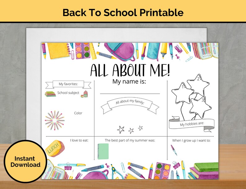 Back to School Resource for Teachers ~ Meet Your Students ~ All About ...