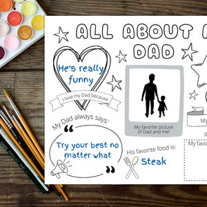 Father's Day Bundle ~ Handprint Coloring Pages + All About Dad + BONUS ...