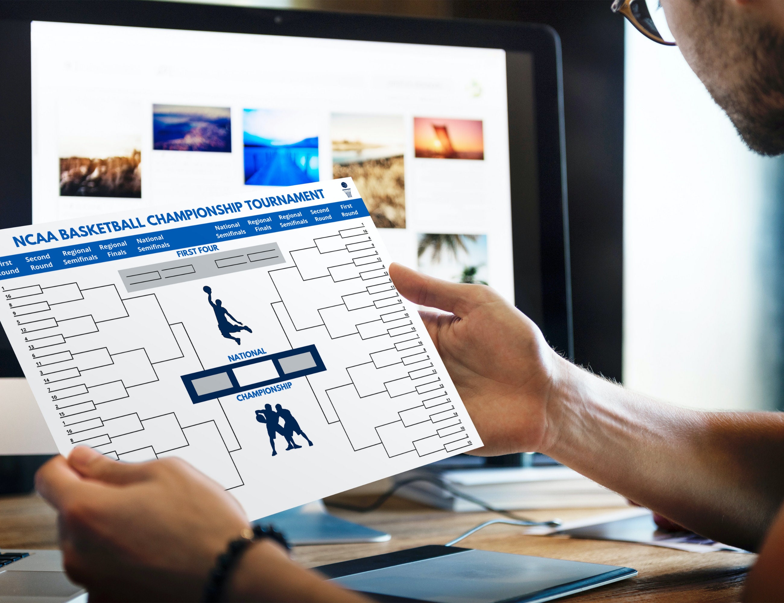 March Madness ~ Tournament Bracket ~ Basketball Fantasy Sports ...