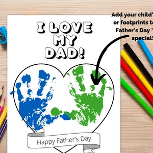 Father's Day Bundle ~ Handprint Coloring Pages + All About Dad + BONUS ...