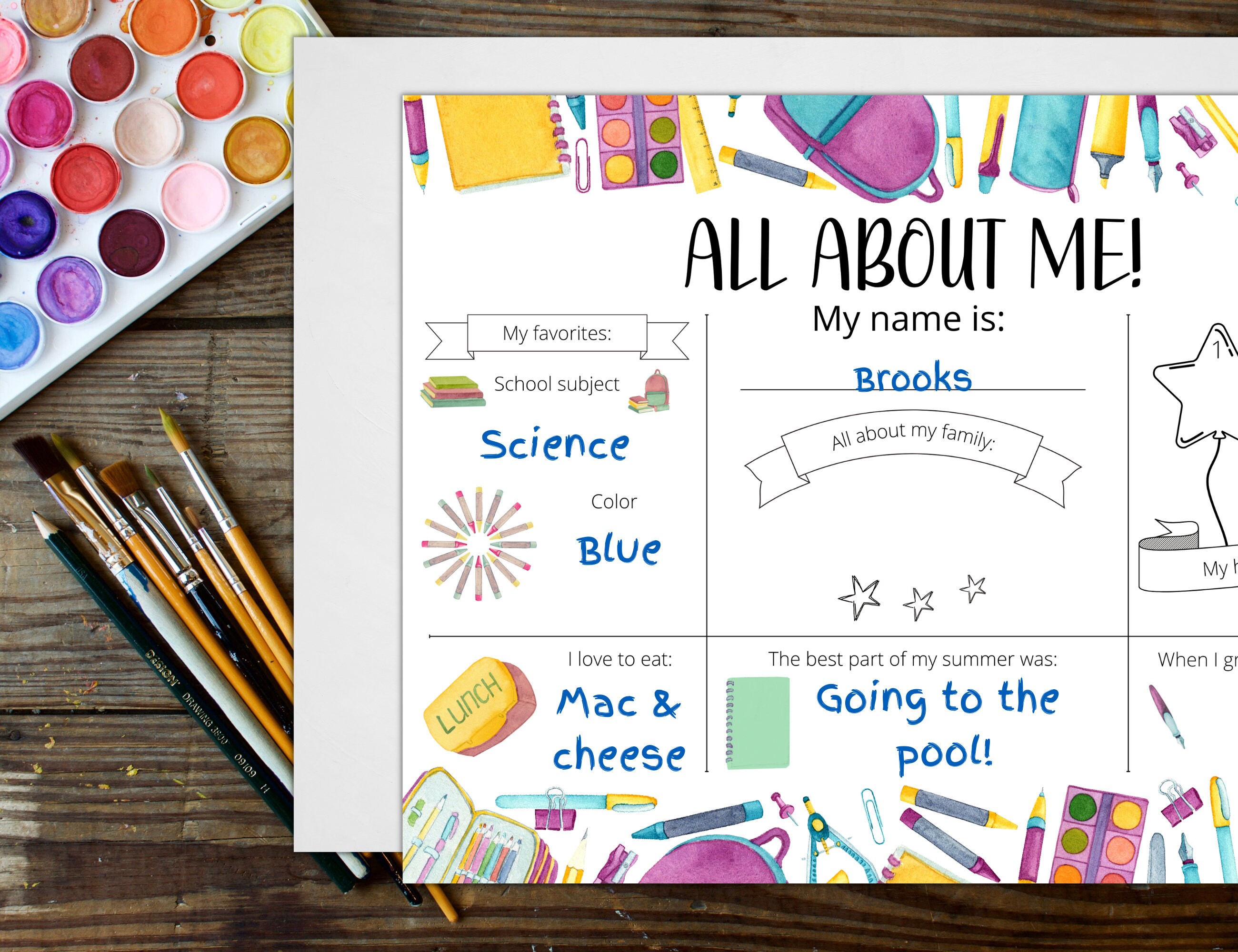 Back to School Resource for Teachers ~ Meet Your Students ~ All About ...