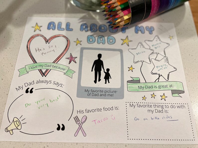 Father's Day Bundle ~ Handprint Coloring Pages + All About Dad + BONUS ...