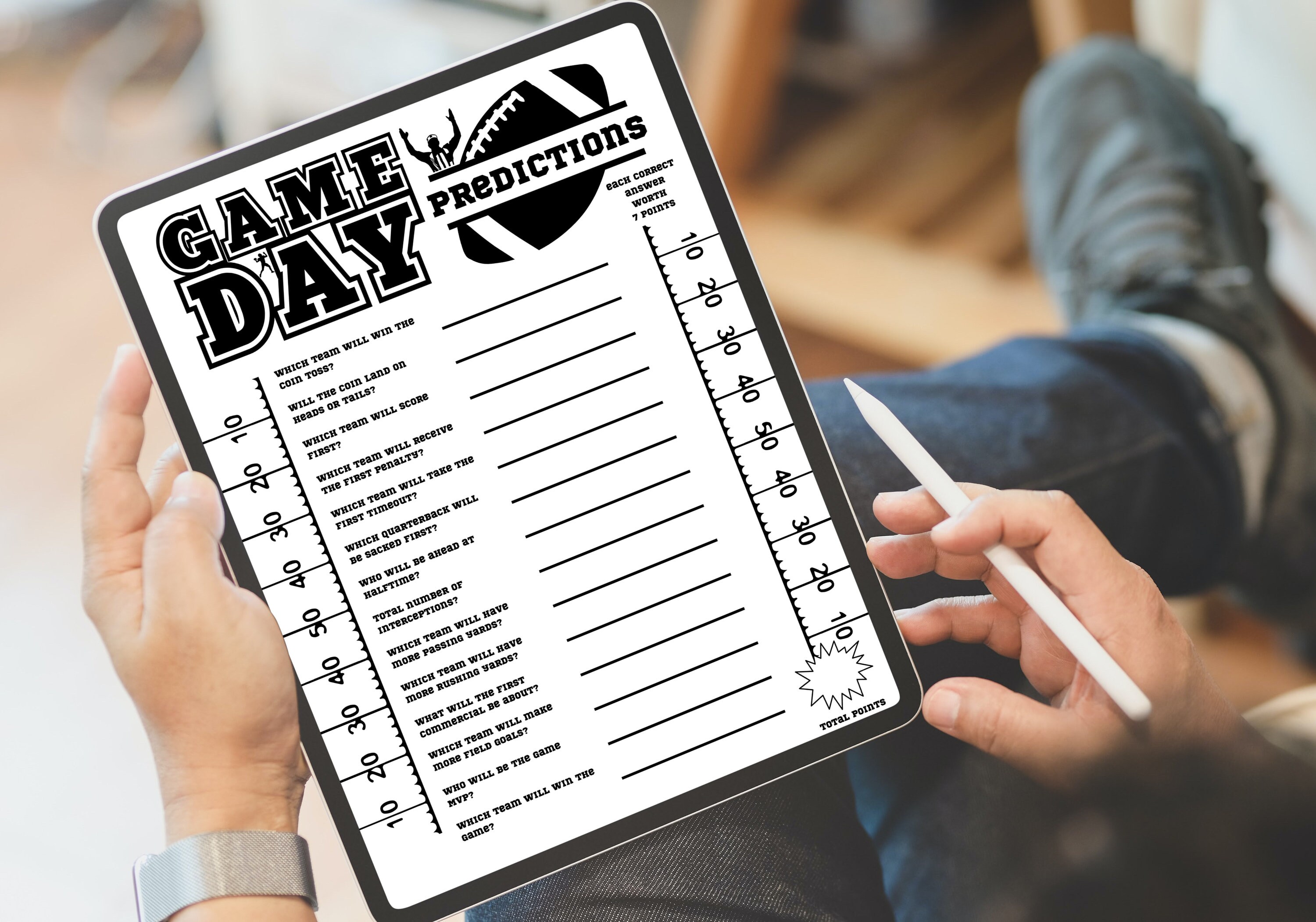 Super Bowl Predictions Game ~ Football Party Games ~ Printable Digital ...