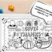 Thanksgiving Coloring Placemats ~ Printable Digital Download ~ 6 ...