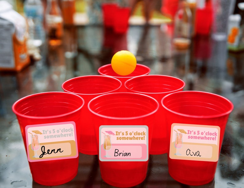 Spring Break/summer Beer Labels Printable Digital Download It's 5 O ...