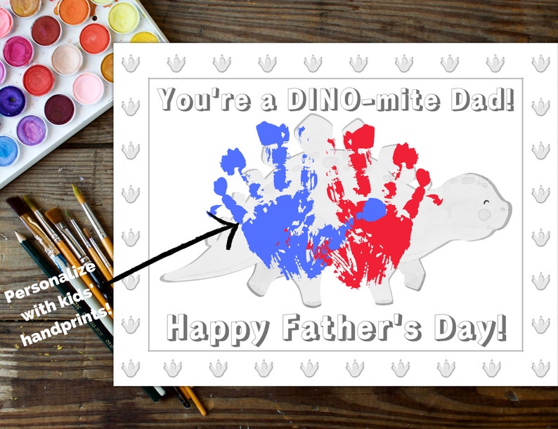 Father's Day ~ Handprint Coloring Pages ~ Printable Digital Download ...