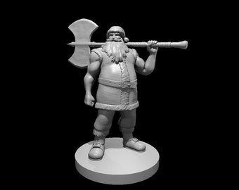 Santa Miniature for Dungeons and Dragons Miniature Barbarian Santa ...