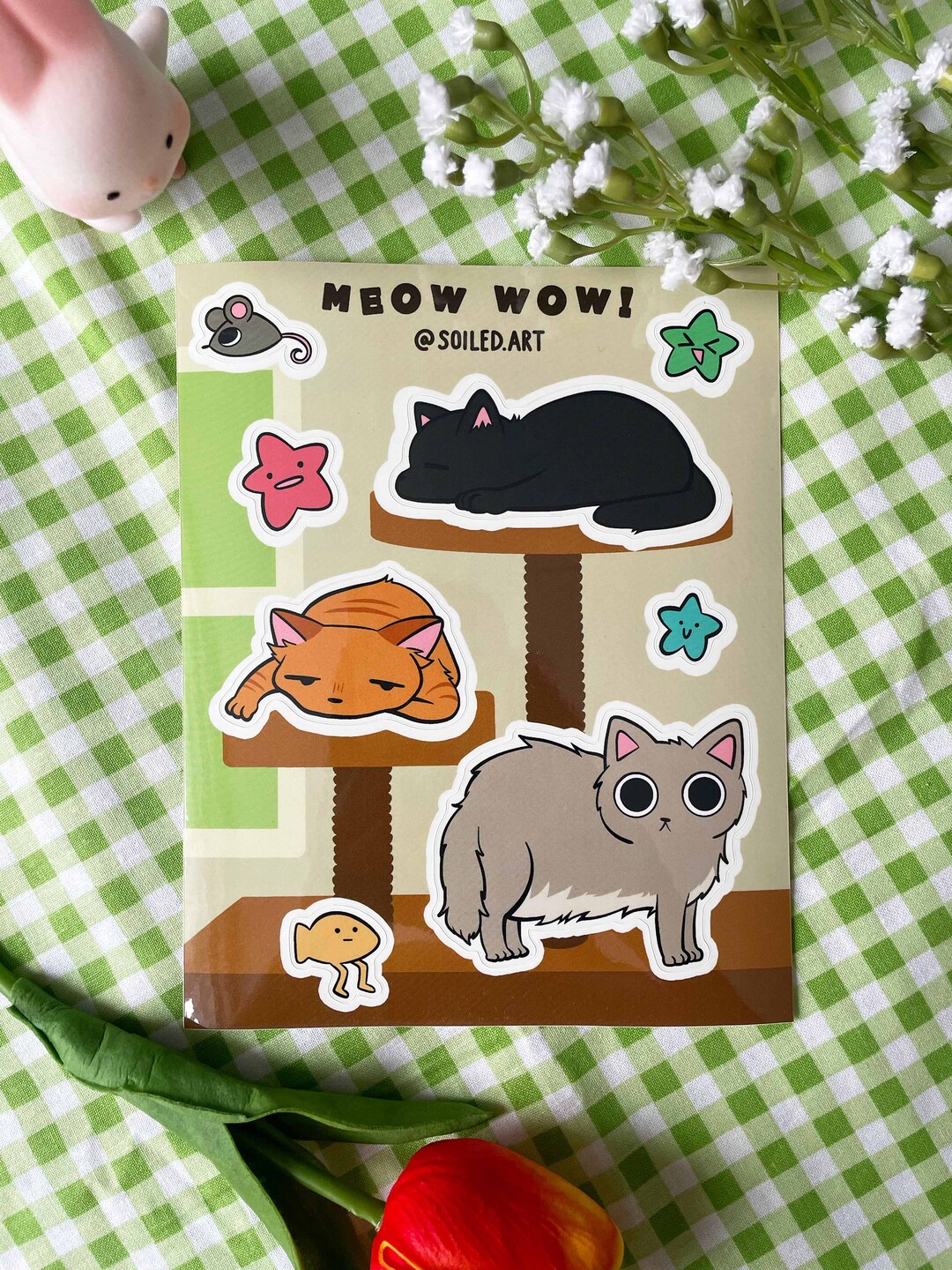 Meow Wow Sticker Sheets - Etsy