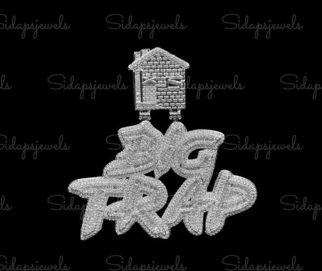 Big Trap Cursive Letters With Special Bail Pendant Pendant - Etsy