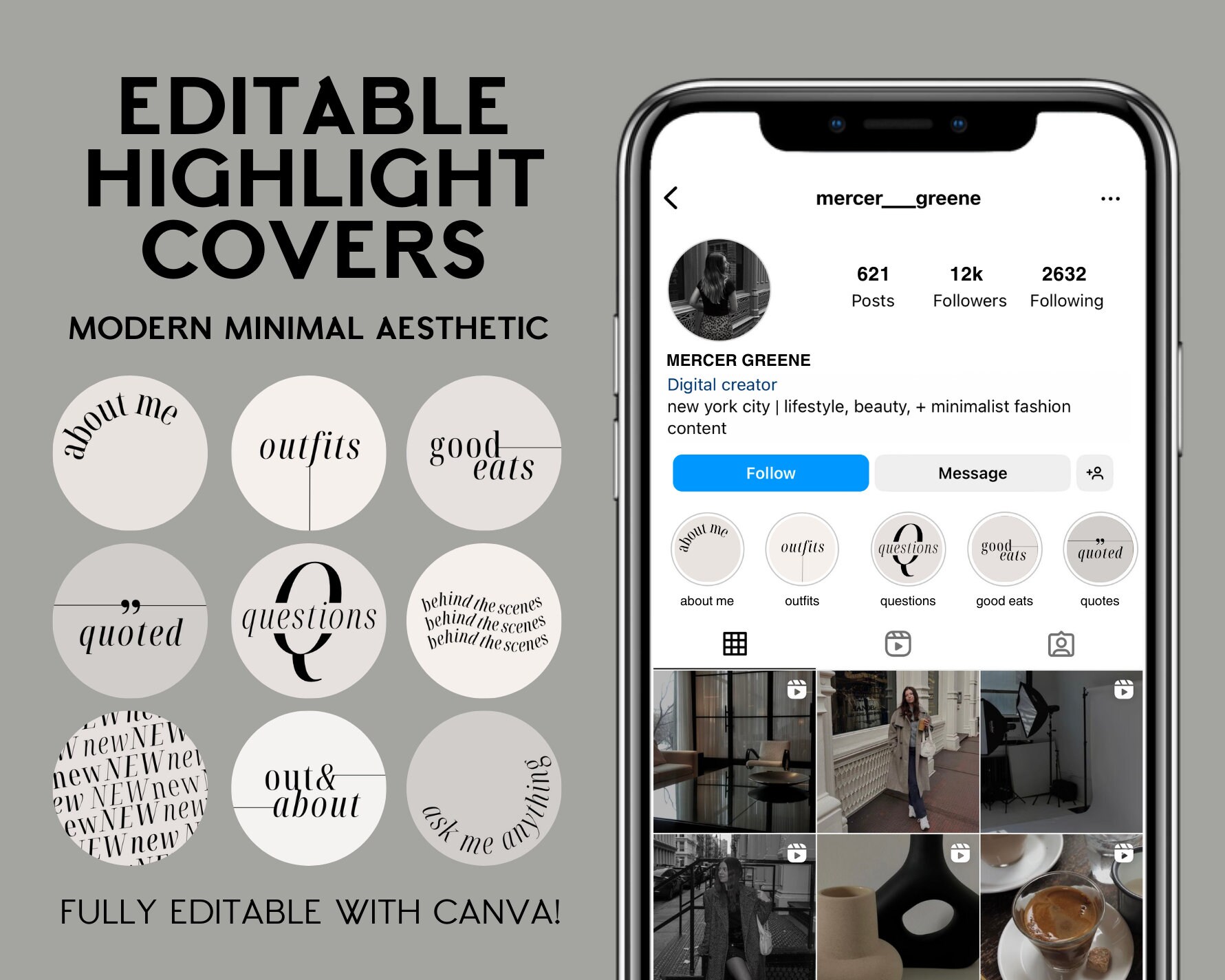 DIY Editable Instagram Highlight Covers for Bloggers, Photographers ...